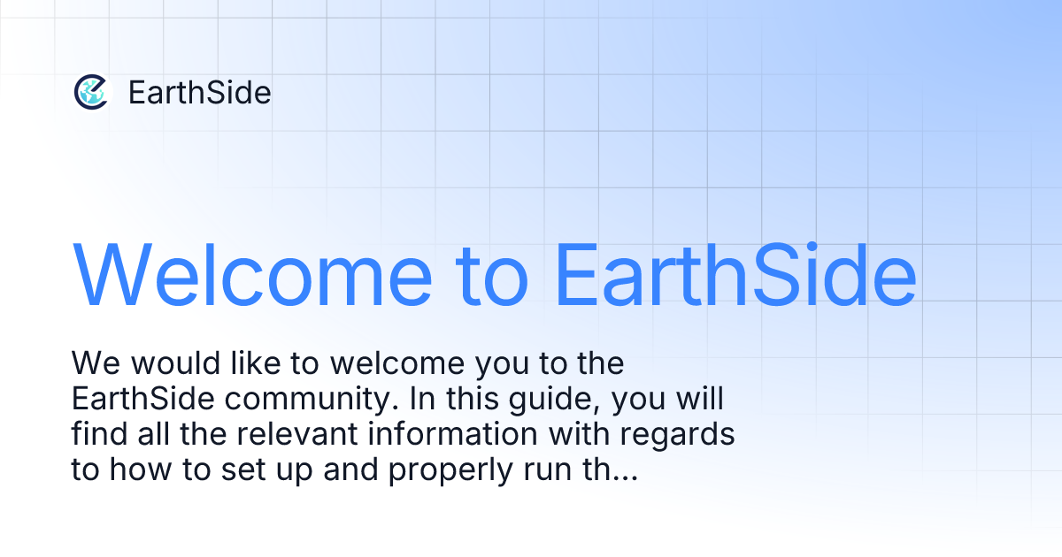 Welcome to EarthSide | EarthSide